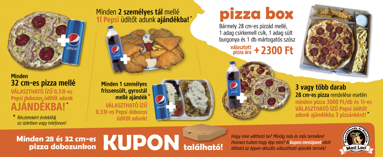 Napi menü - Maci Laci Gyorsétkezde & Pizzeria